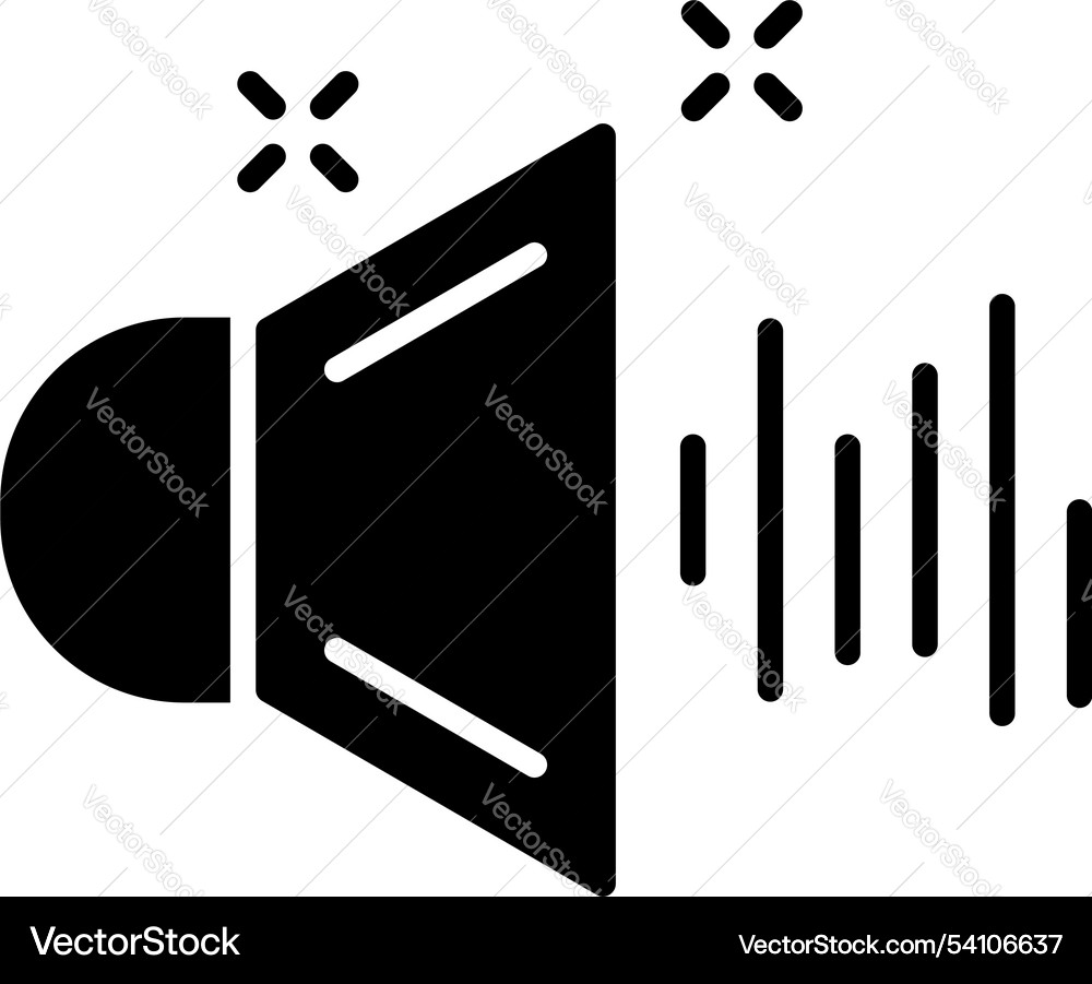 Sound glyph icon design Royalty Free Vector Image