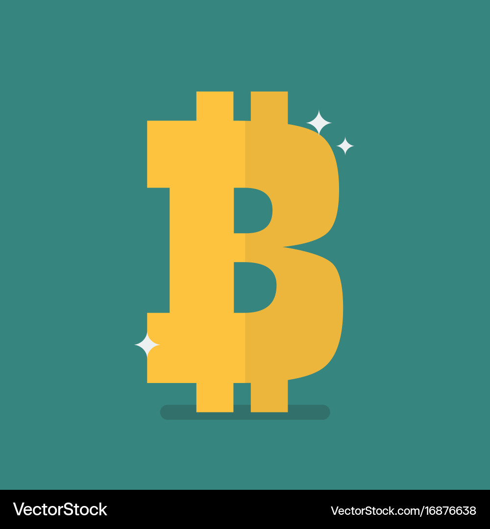 Bitcoin icon sign Royalty Free Vector Image - VectorStock