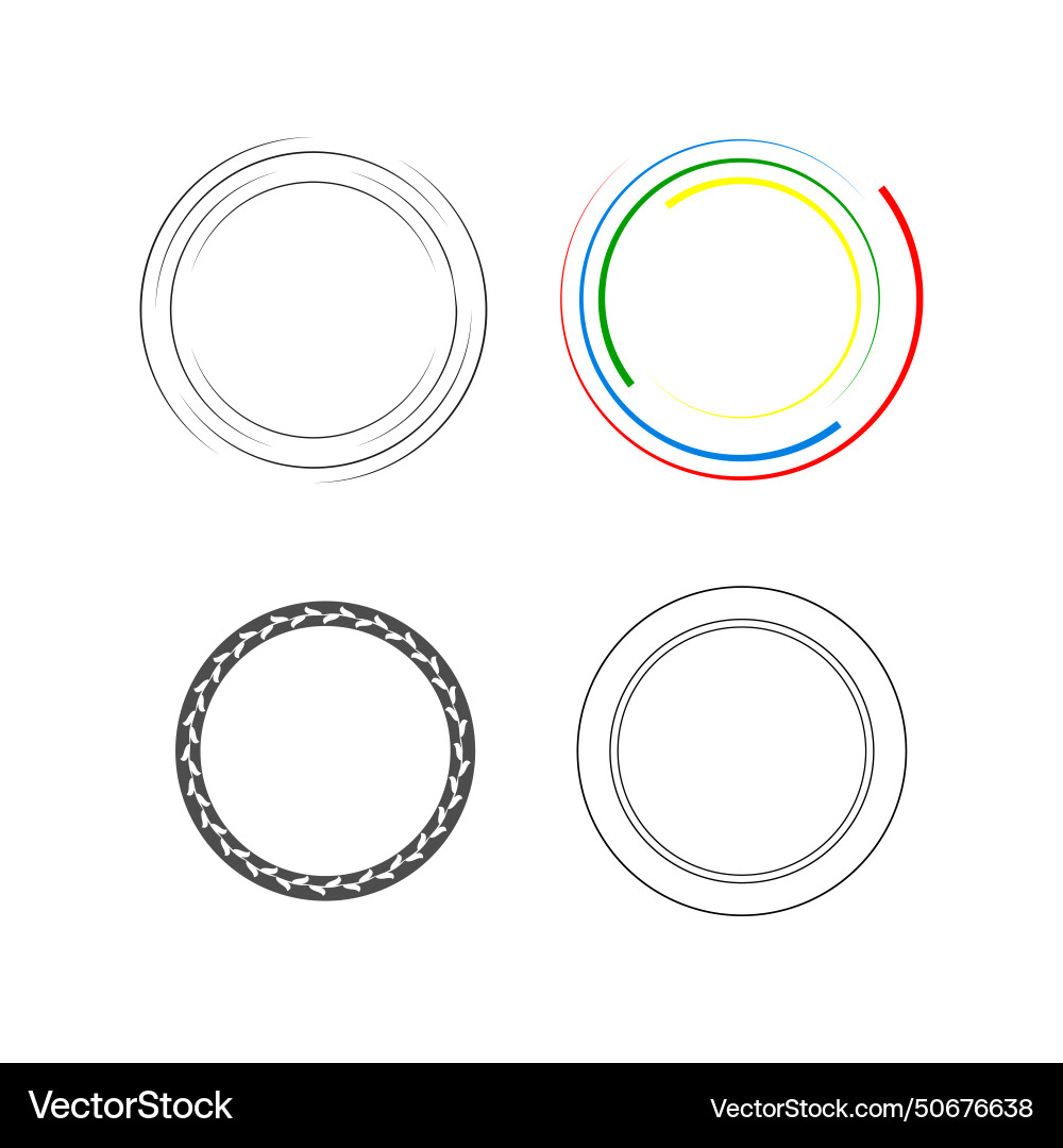 Circular round frame logo Royalty Free Vector Image