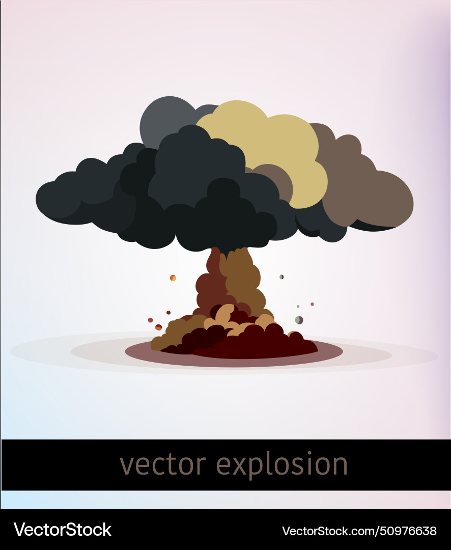 Explosion smoke from a bomb Royalty Free Vector Image