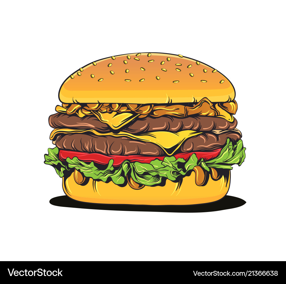 Hamburger Royalty Free Vector Image - VectorStock