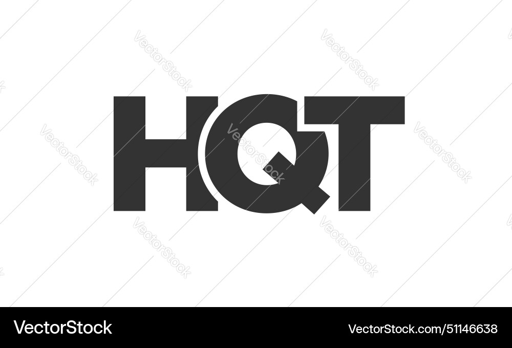 Hqt logo design template with strong and modern Vector Image