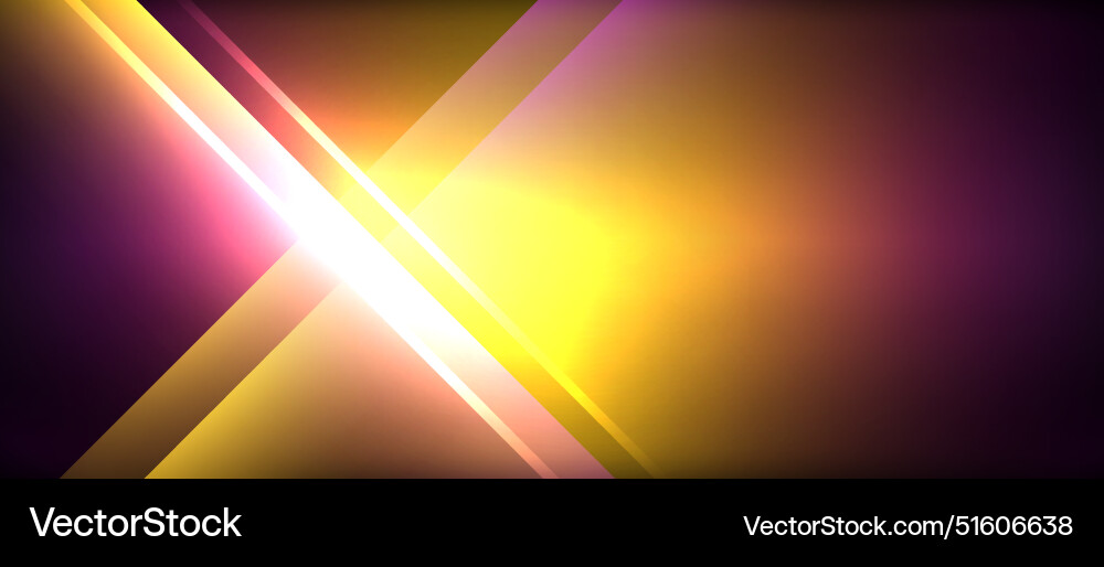 Neon glowing circle rays light round lines Vector Image