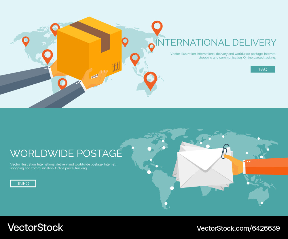 Flat backgrounds set Royalty Free Vector Image