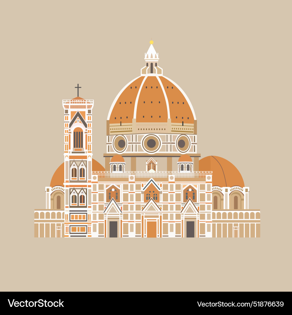 Florence cathedral Royalty Free Vector Image - VectorStock
