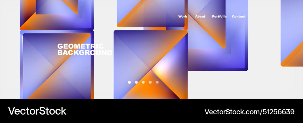 Gradient triangles composition with bright fluid Vector Image