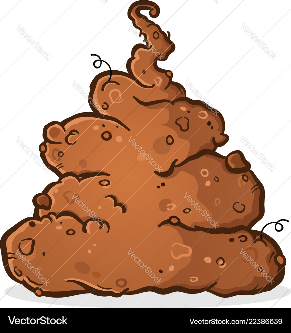 Gross Cartoon Poop Pile Royalty Free Vector Image