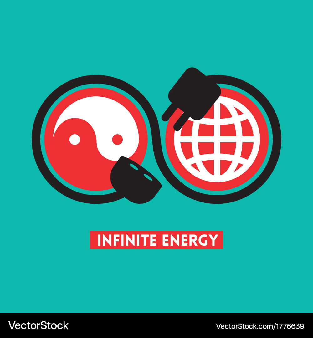 Infinite energy concept Royalty Free Vector Image