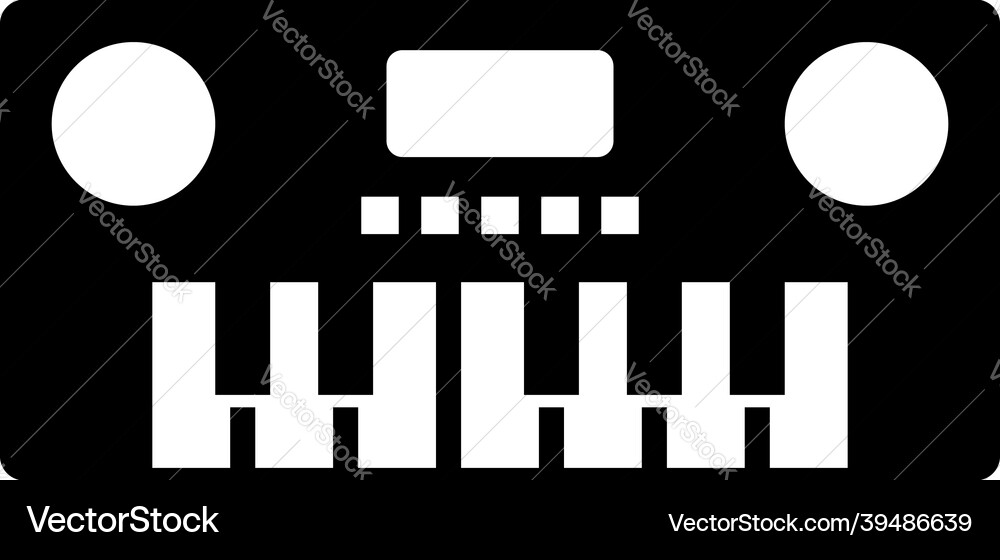 Music synthesizer icon Royalty Free Vector Image