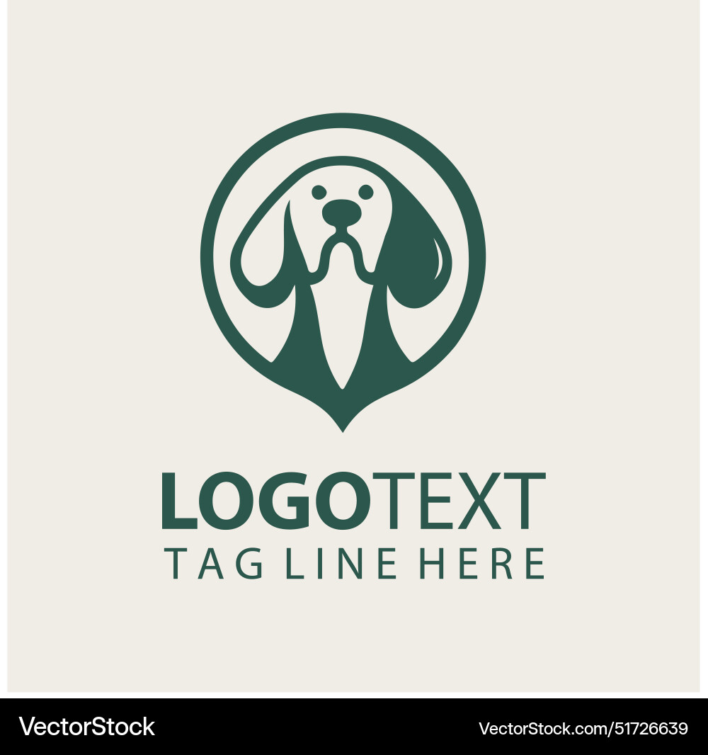 Pet dog logo Royalty Free Vector Image - VectorStock