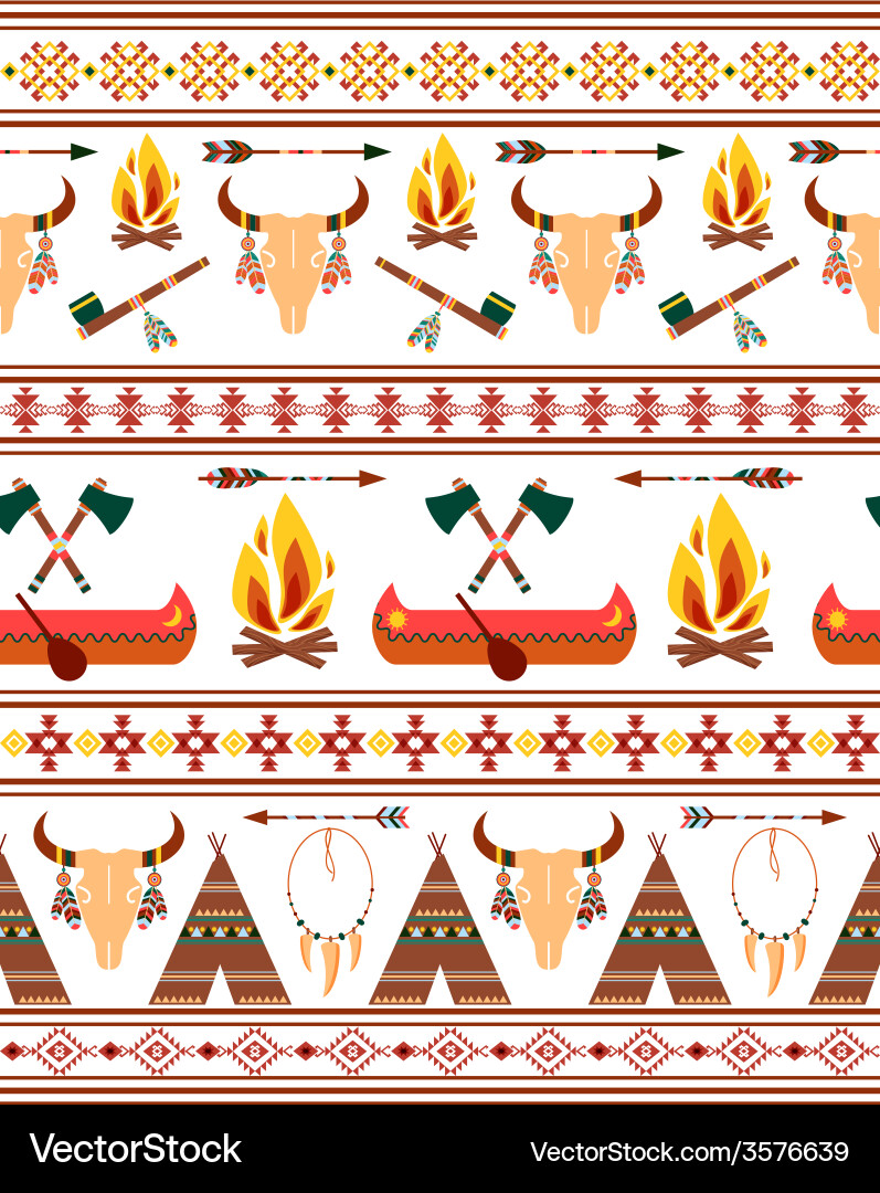 Native American Indian Designs Borders