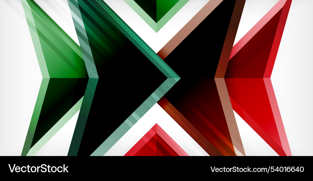 Abstract background color triangles and arrows Vector Image