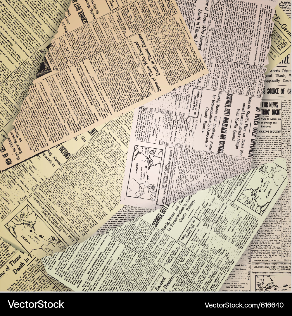 Abstract old newspaper Royalty Free Vector Image