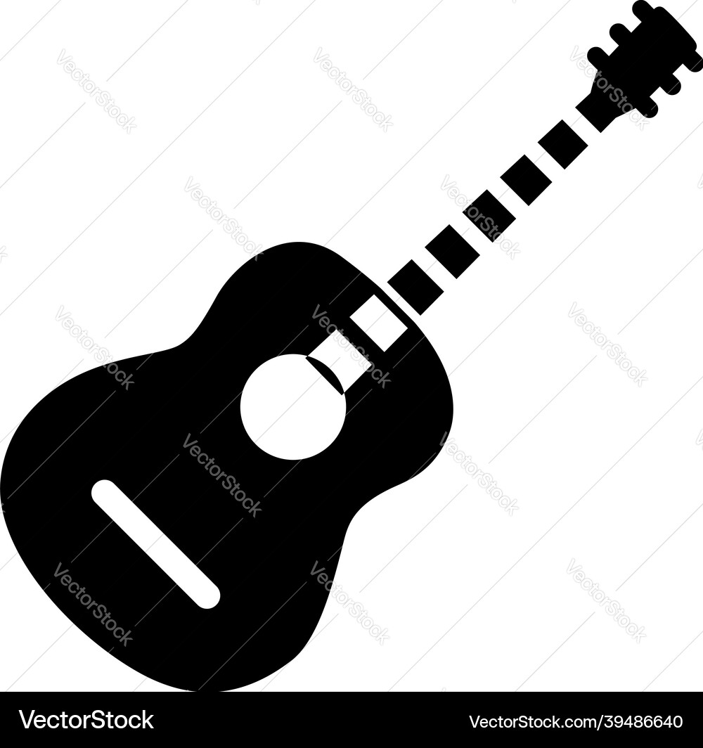 Acoustic guitar icon Royalty Free Vector Image