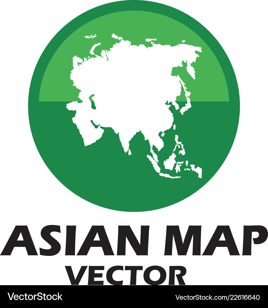 Asian map Royalty Free Vector Image - VectorStock