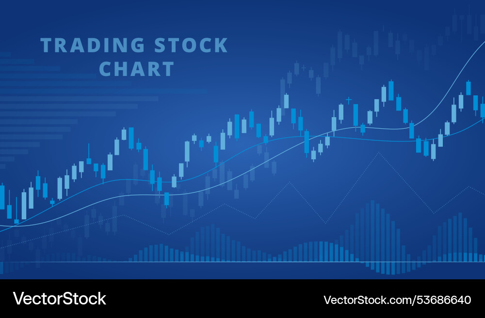 Candlestick Chart Trading Grafik online Lizenzfreier Vektor