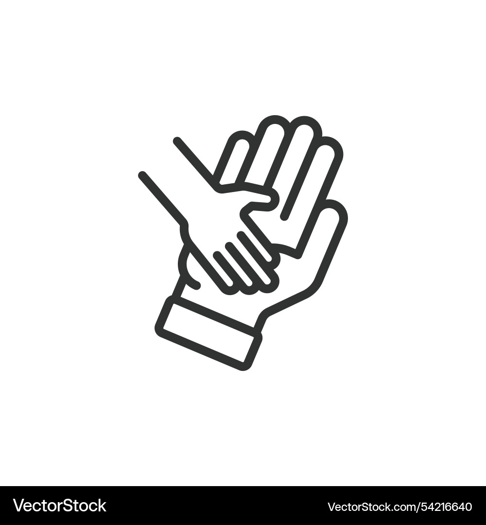 Children s charity support icon in line design Vector Image