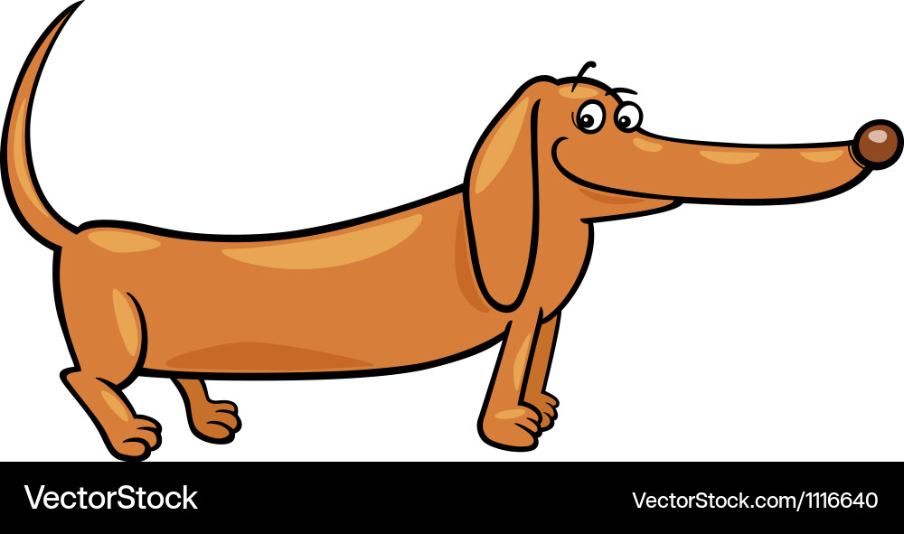 Dachshund dog cartoon Royalty Free Vector Image
