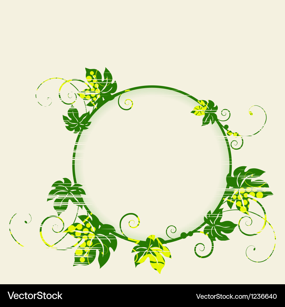 Grape vines background frame Royalty Free Vector Image