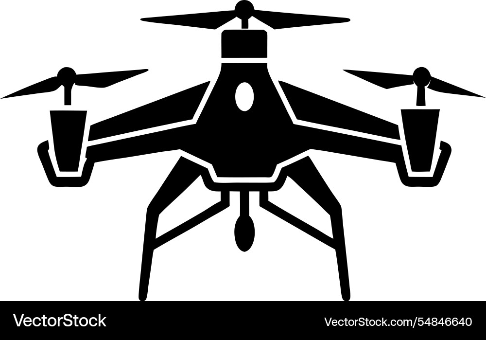 High-tech drone silhouette design minimalist Vector Image