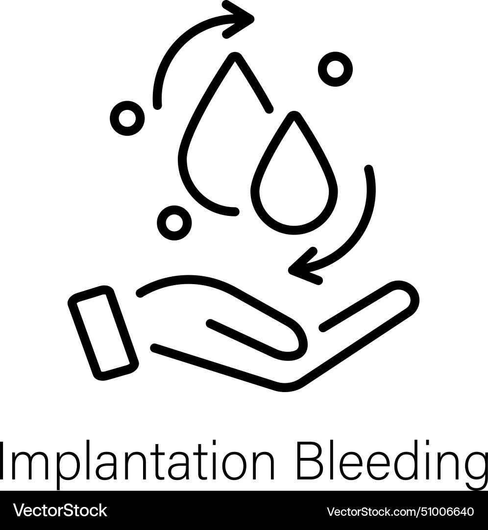 Implantation bleeding Royalty Free Vector Image