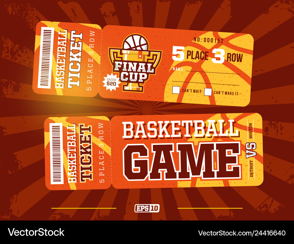 Two modern professional design of basketball Vector Image