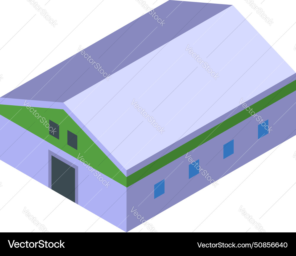 Vegetation biogas plant icon isometric Royalty Free Vector