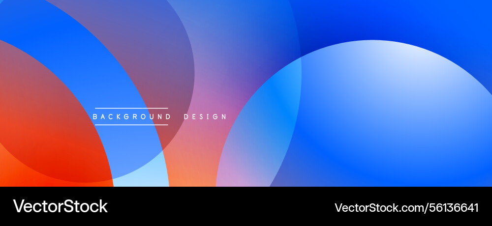 Abstract shapes vibrant colors smooth gradients Vector Image