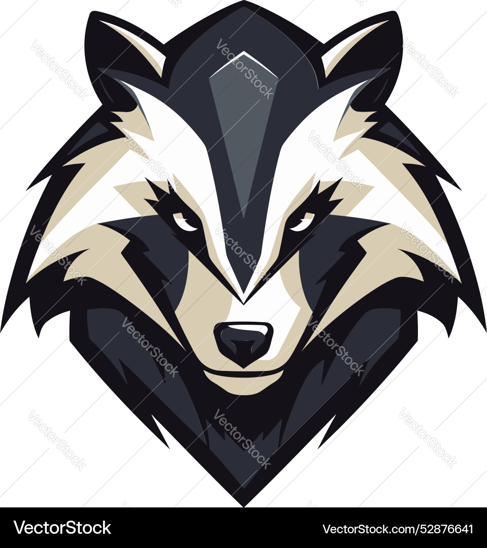 Badger majesty mark clan insignia Royalty Free Vector Image