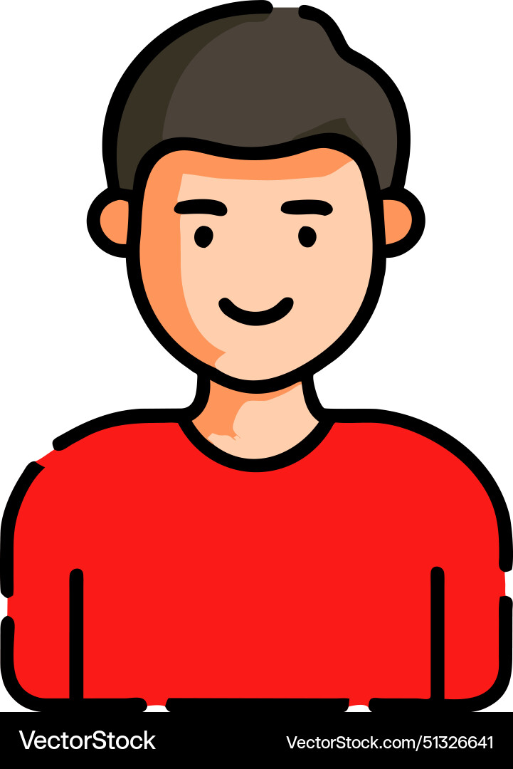 Boy red icon Royalty Free Vector Image - VectorStock