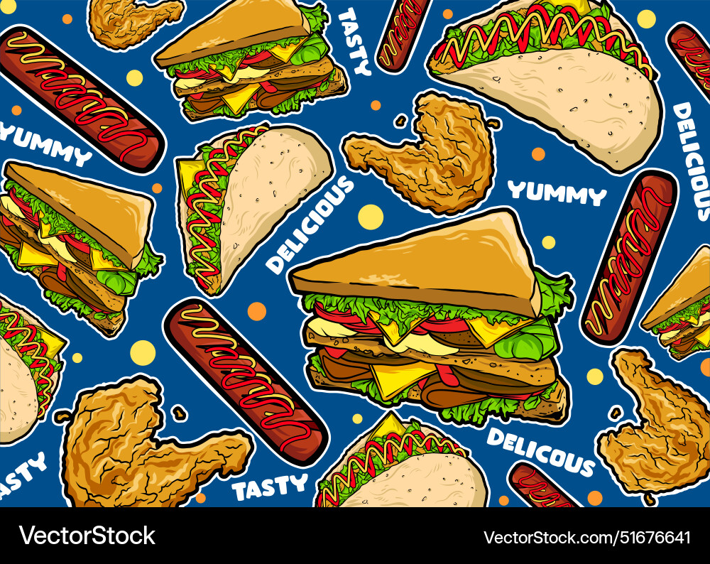 Fast food 1 Royalty Free Vector Image - VectorStock