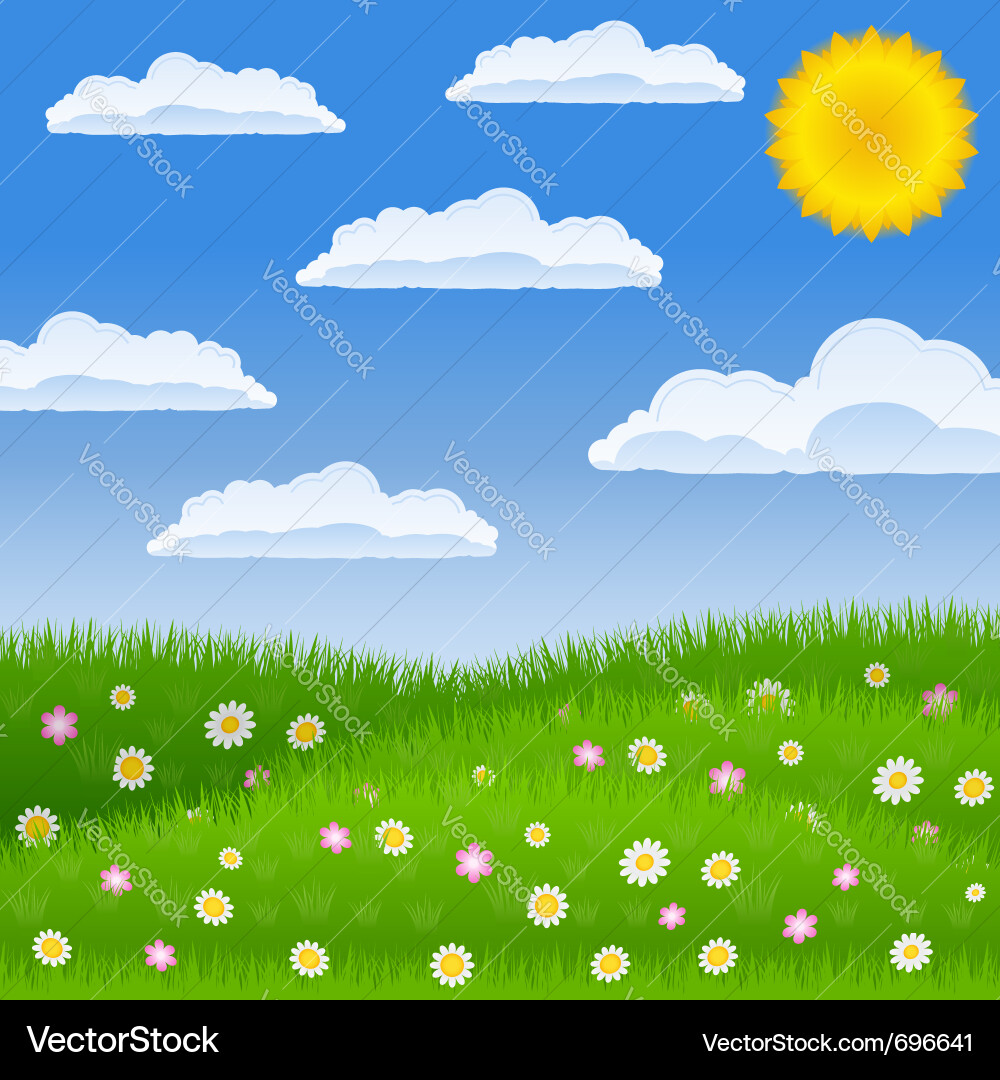 Green field Royalty Free Vector Image - VectorStock