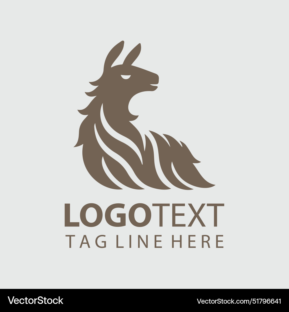 Llama logo Royalty Free Vector Image - VectorStock