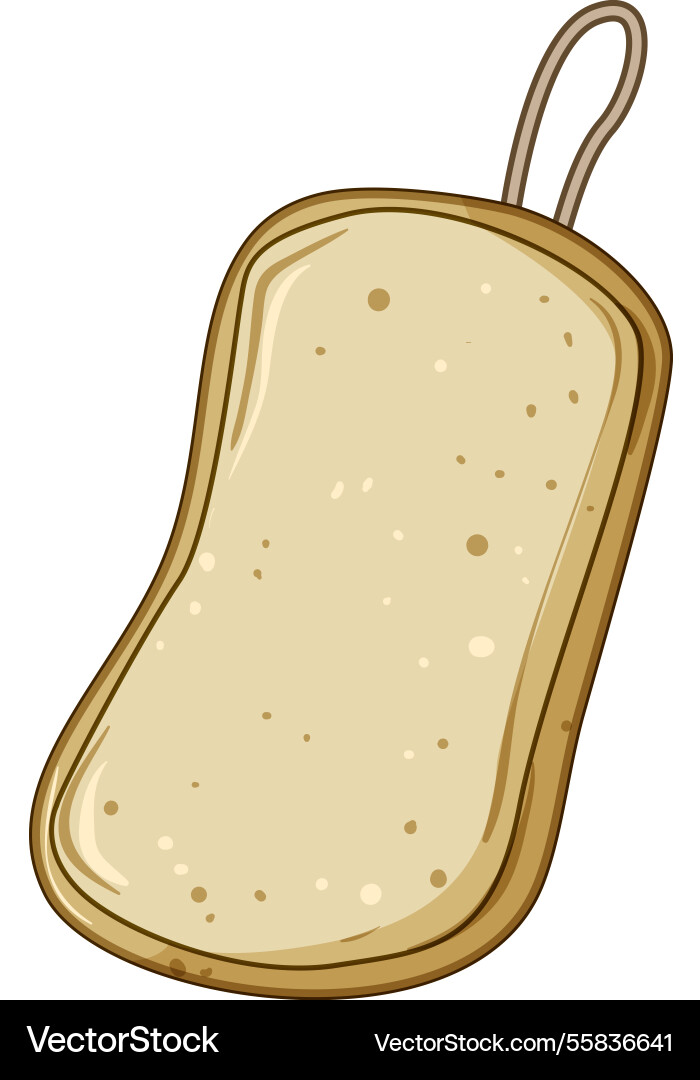 Natural biodegradable kitchen sponge cartoon Vector Image