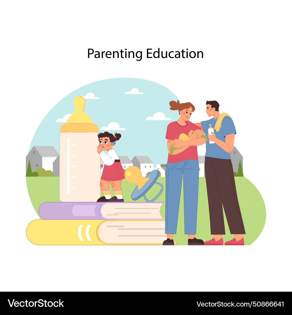 Nurturing next generations essence of parenting Vector Image