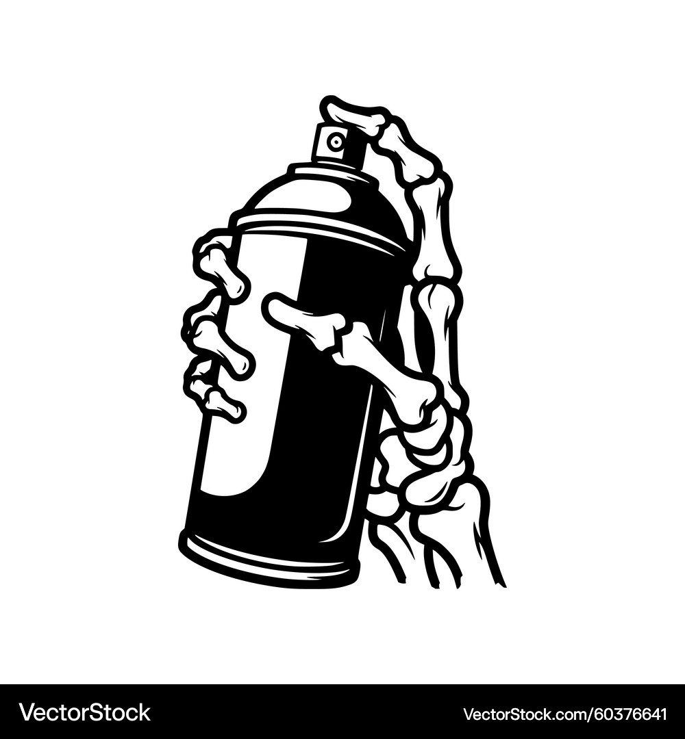 Skeleton Hand with Spray Can – Royalty-Free Vector | VectorStock