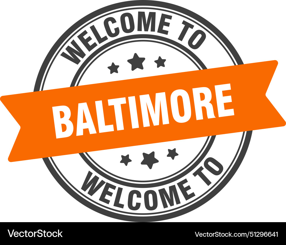 Welcome to baltimore stamp round sign Royalty Free Vector