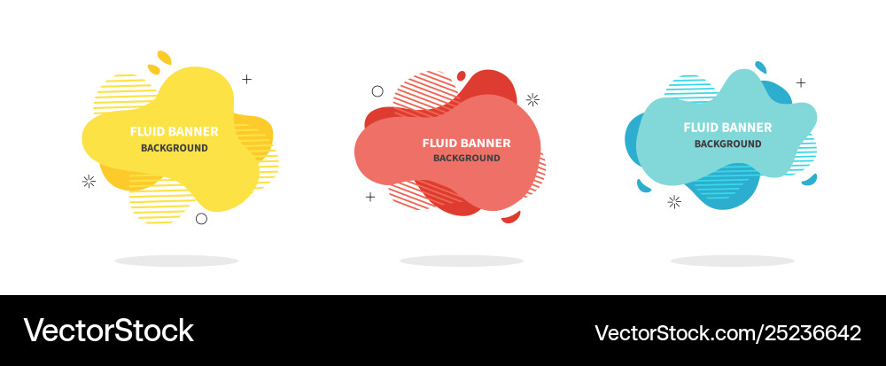 Bannners set modern design flat geometric Vector Image