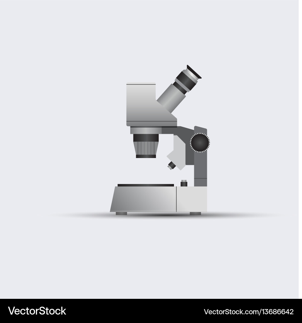 Grey microscope picture Royalty Free Vector Image
