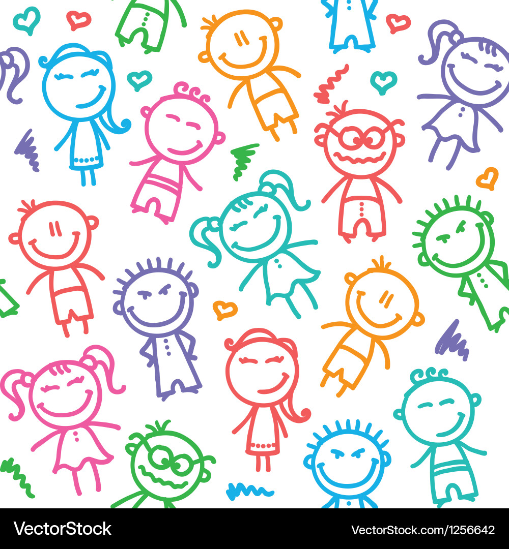 Kid pattern Royalty Free Vector Image - VectorStock