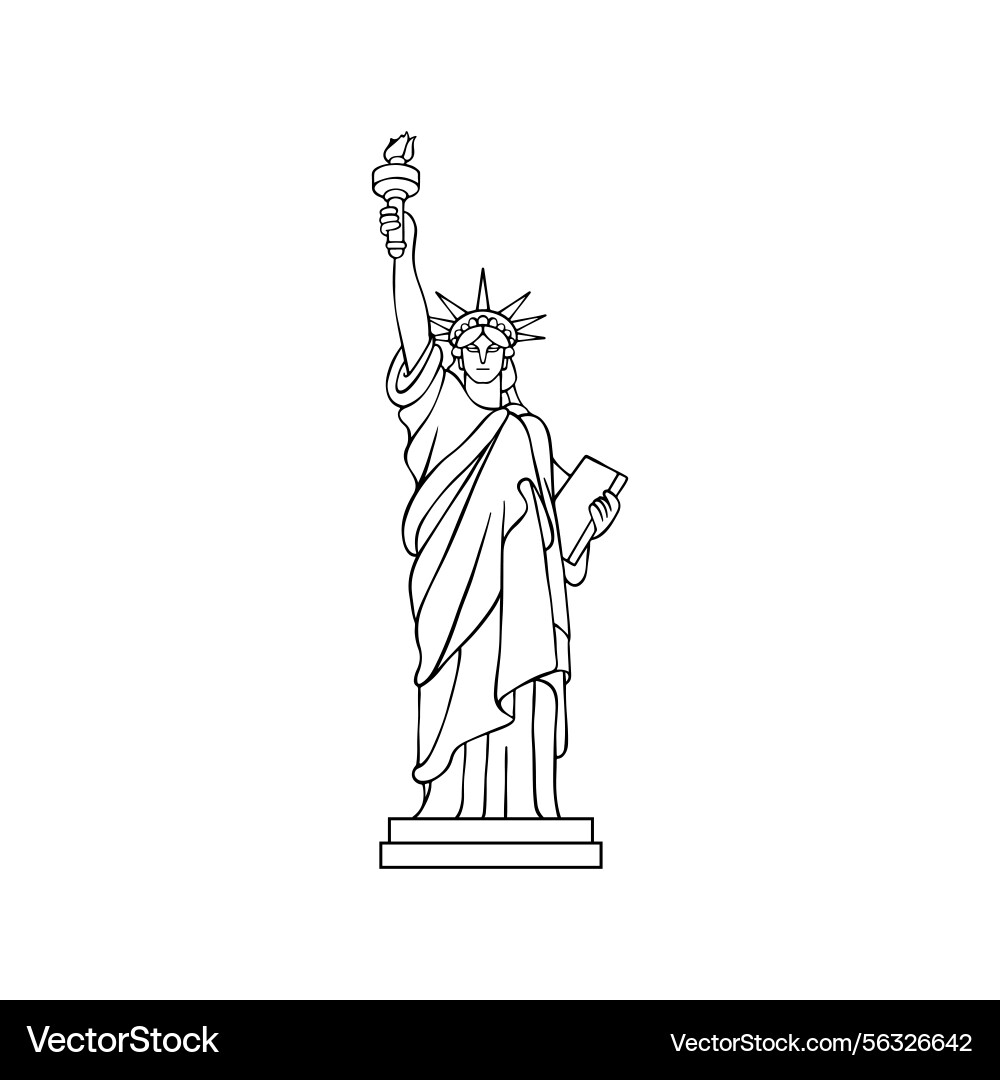Liberty statue logo Royalty Free Vector Image - VectorStock