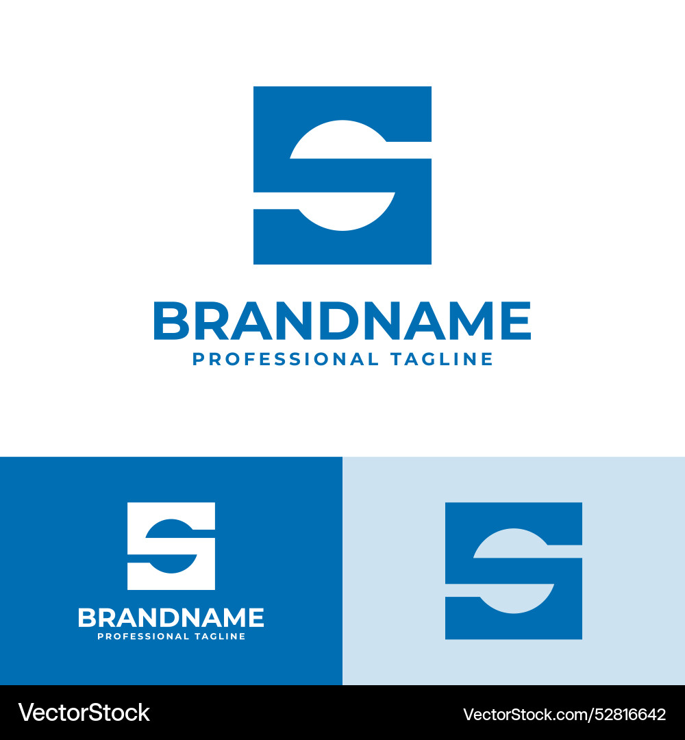 Square s logo suitable for any business Royalty Free Vector