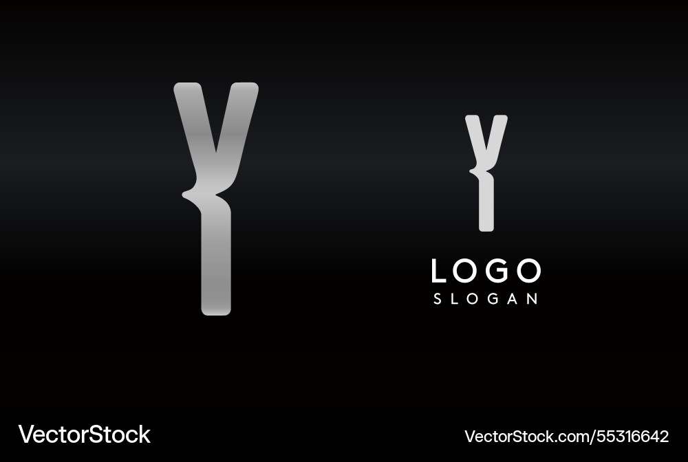 Stylized letter y with sharp abstract cuts like Vector Image