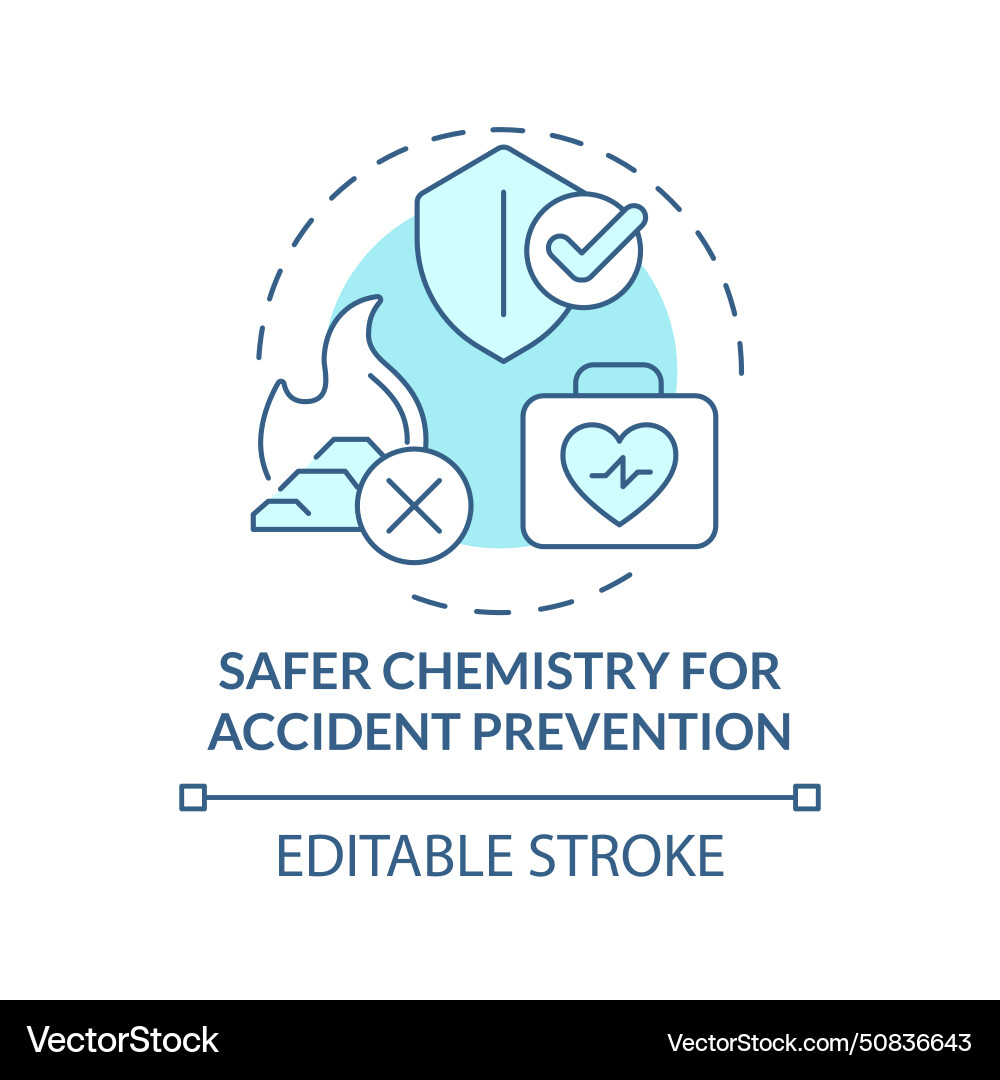 Accident prevention safer chemistry soft blue Vector Image