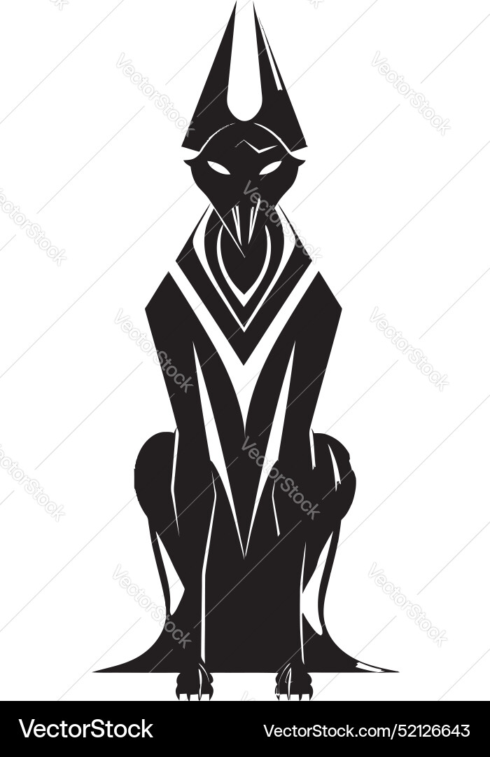Anubis unveiled a striking mascot logo design in Vector Image