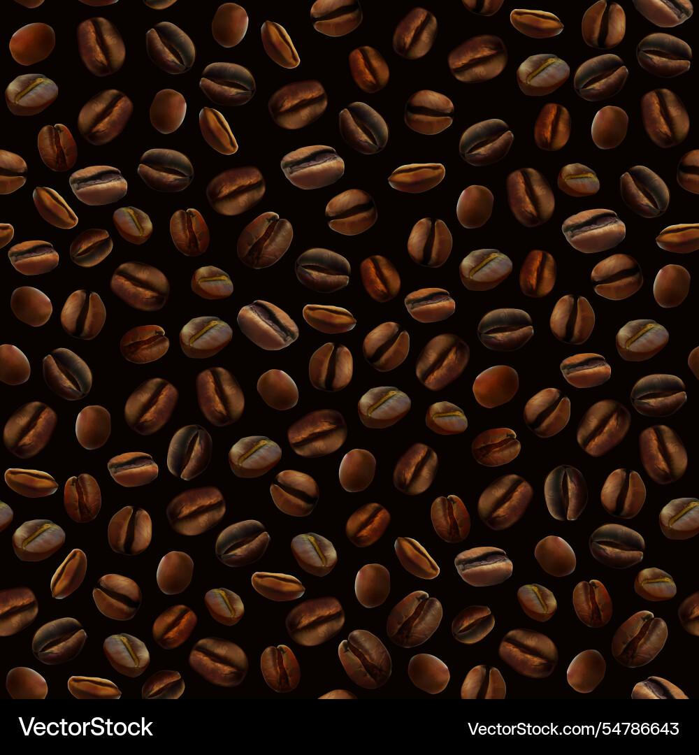 Coffee seamless texture high detailed realistic Vector Image