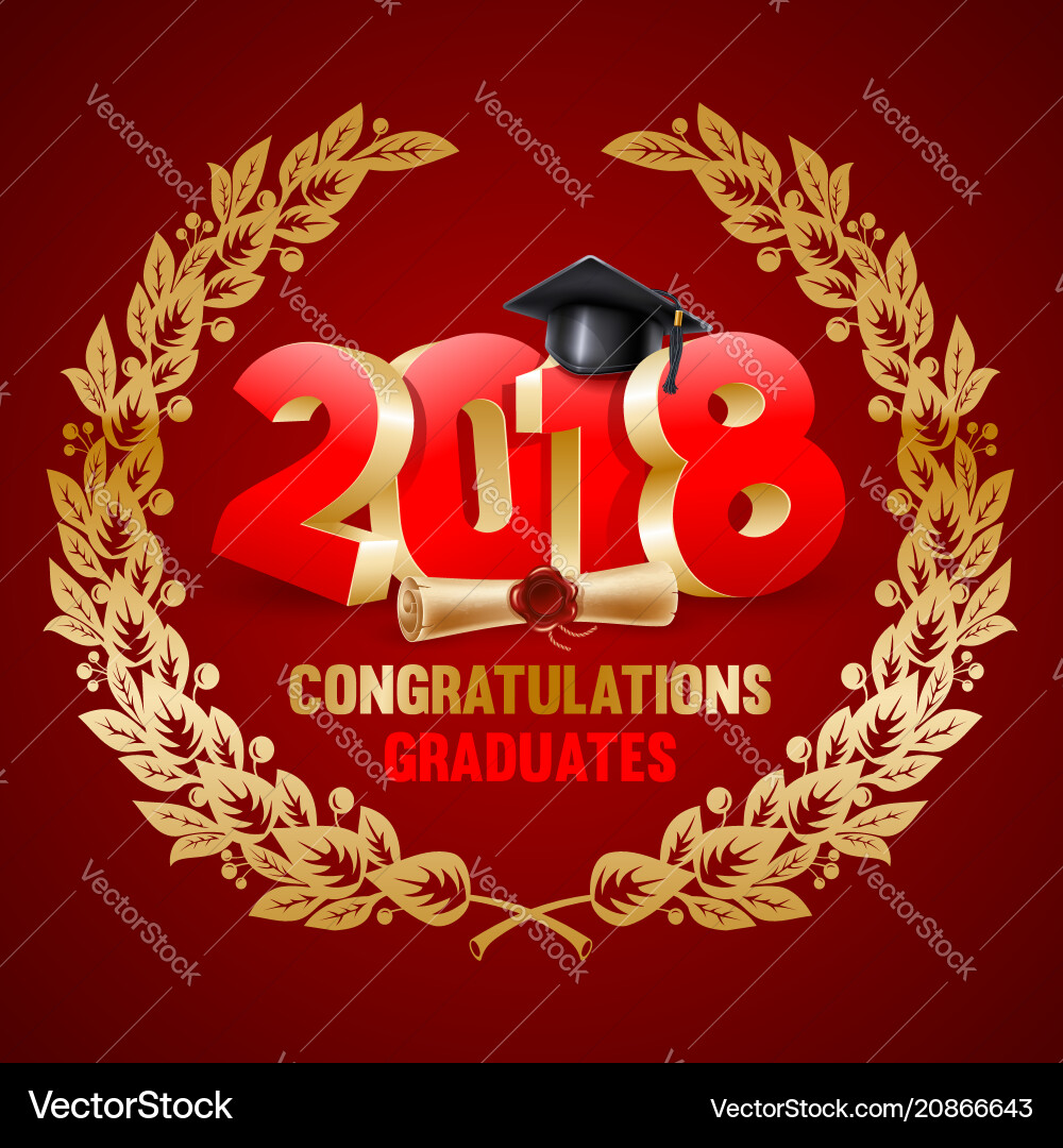 Congratulations graduates Royalty Free Vector Image