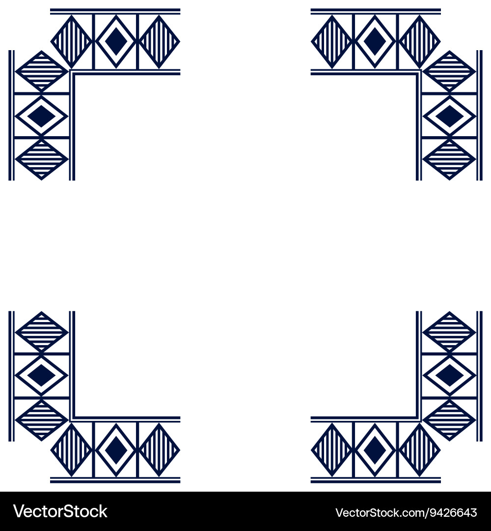 Frame with geometric patterns Royalty Free Vector Image