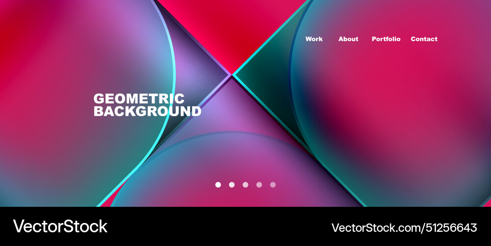 Geometric abstract glassmorphism with circles and Vector Image