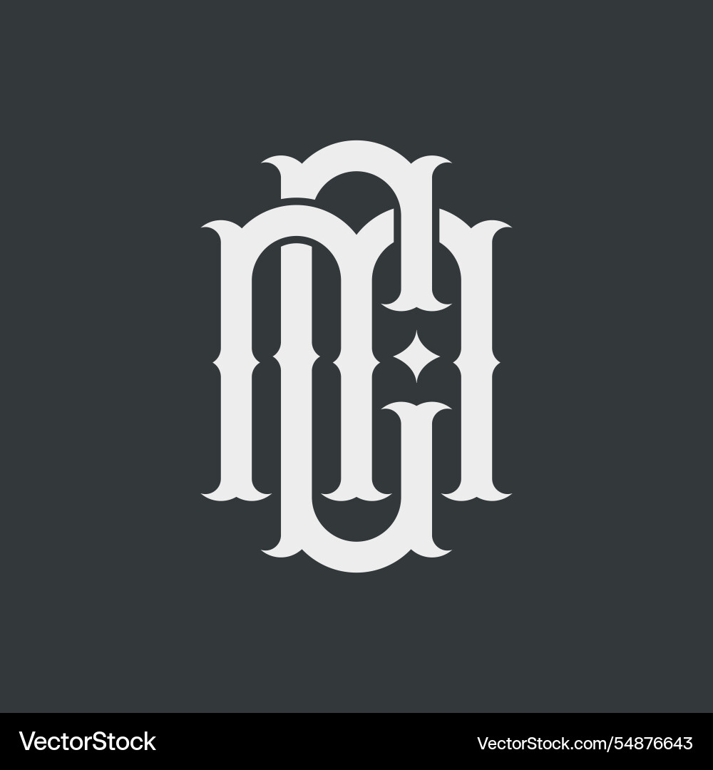 Monogram letter c m logo design Royalty Free Vector Image